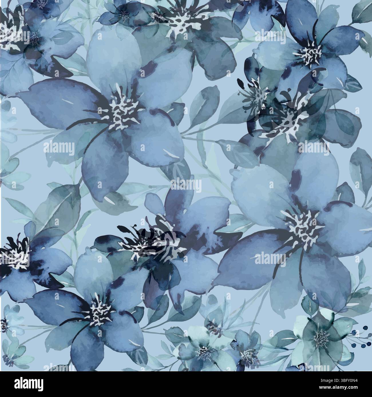 Loose watercolor flowers hi-res stock photography and images - Alamy