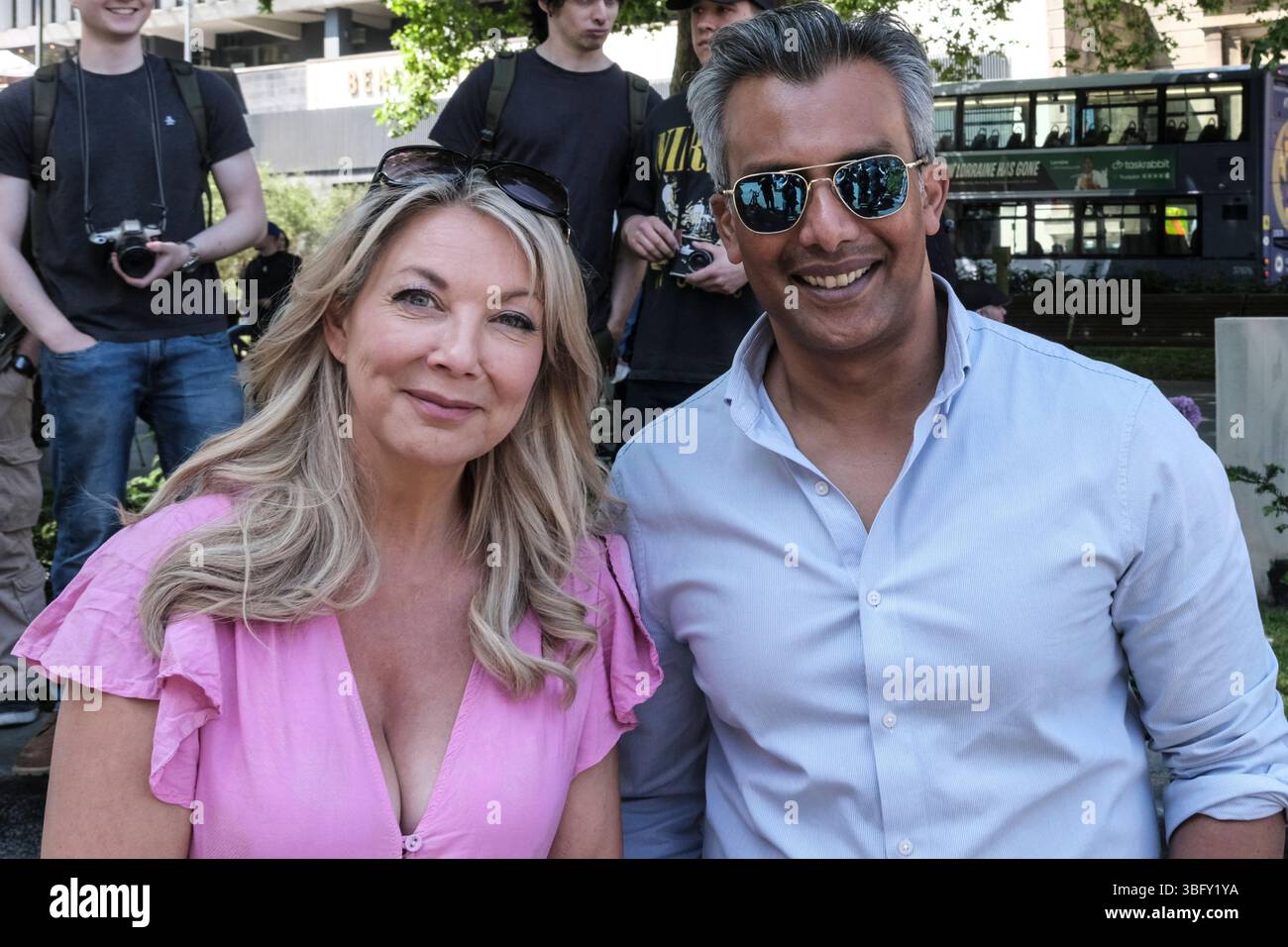 ITV News presenters Alex Lovell (left) and Sabet Chowdry spotted in ...