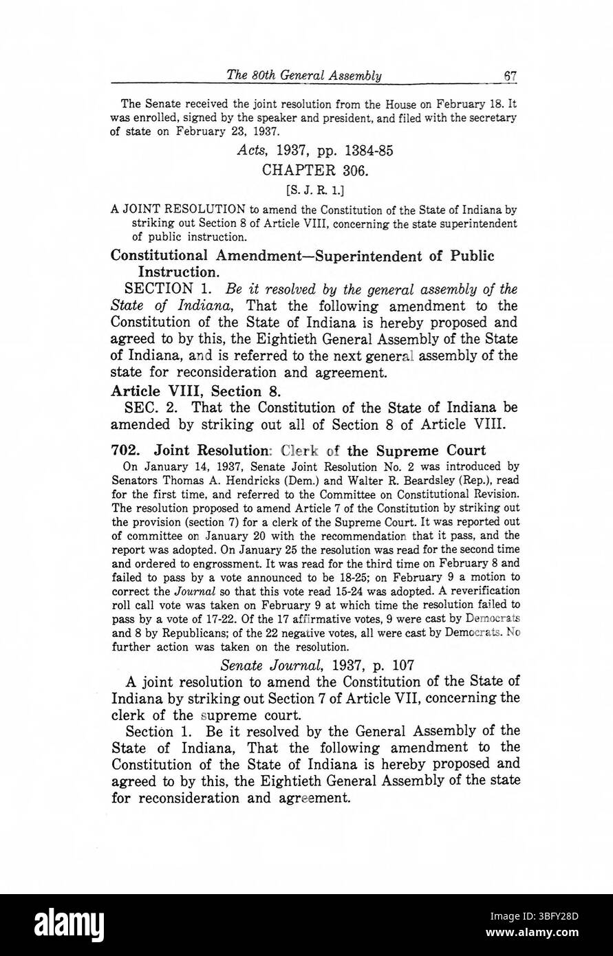 Page 91 of 'Constitution Making in Indiana' (Vol. 4, 1994) provides a ...