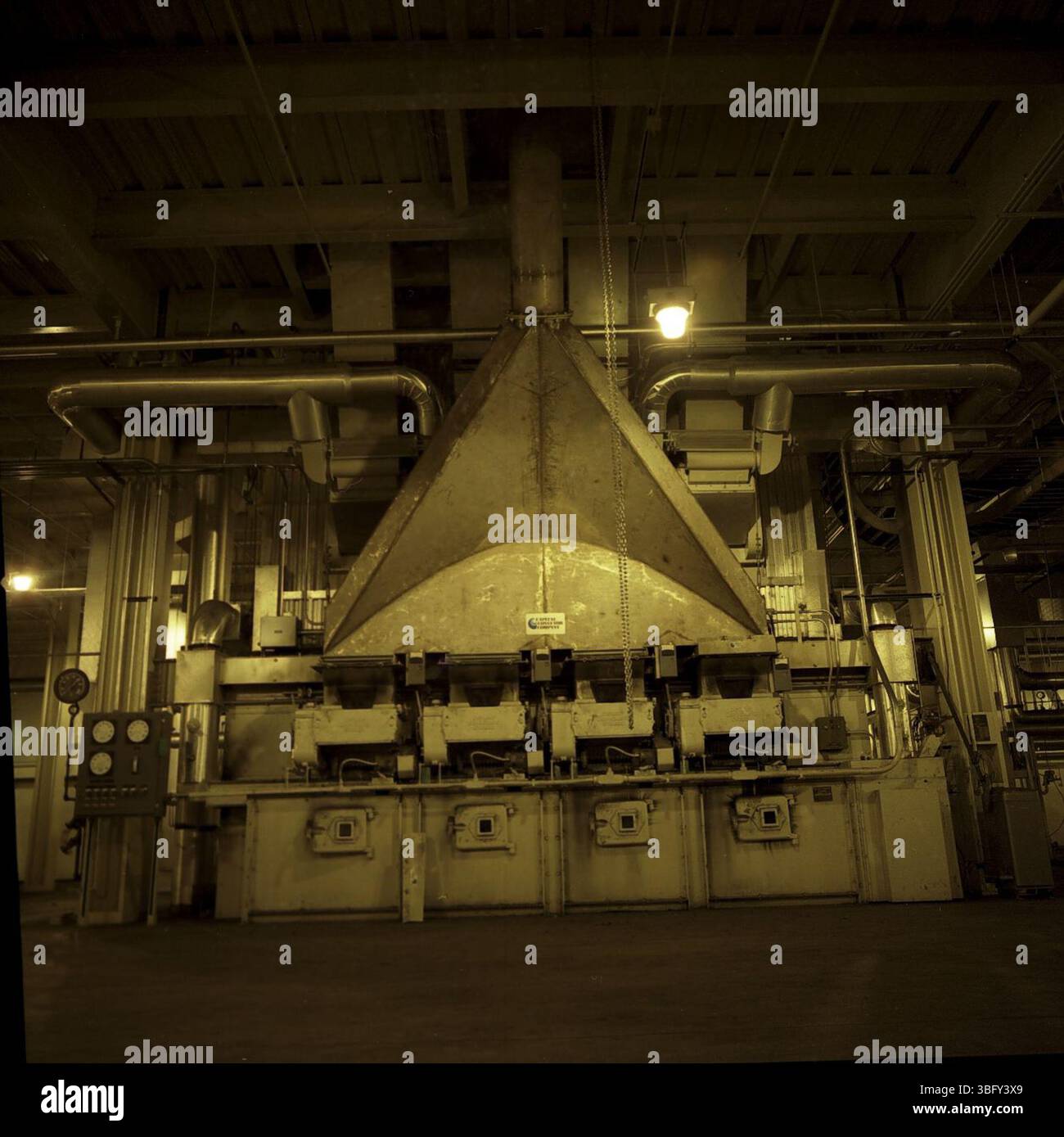 An interior view of the Columbus trash-burning power plant, which was ...