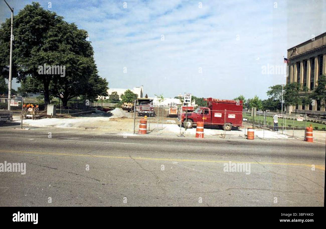 The start of construction in 1991 on the Children's Fountain at ...