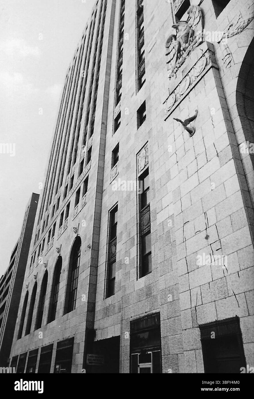 Up-close view of the LeVeque Tower in Columbus, Ohio, showcasing its ...