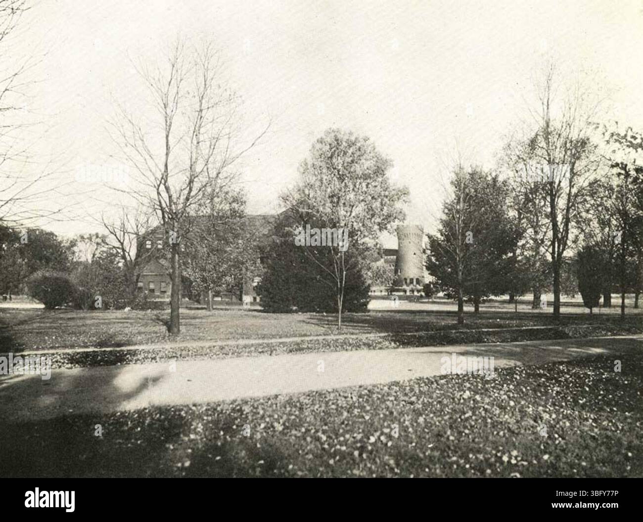 A 1903 view of the Ohio State University campus. The Armory, completed ...
