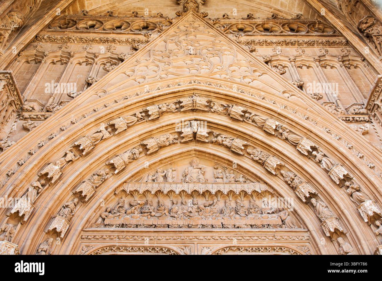 Bas-reliefs and sculptures on the facade of an antique building Stock ...