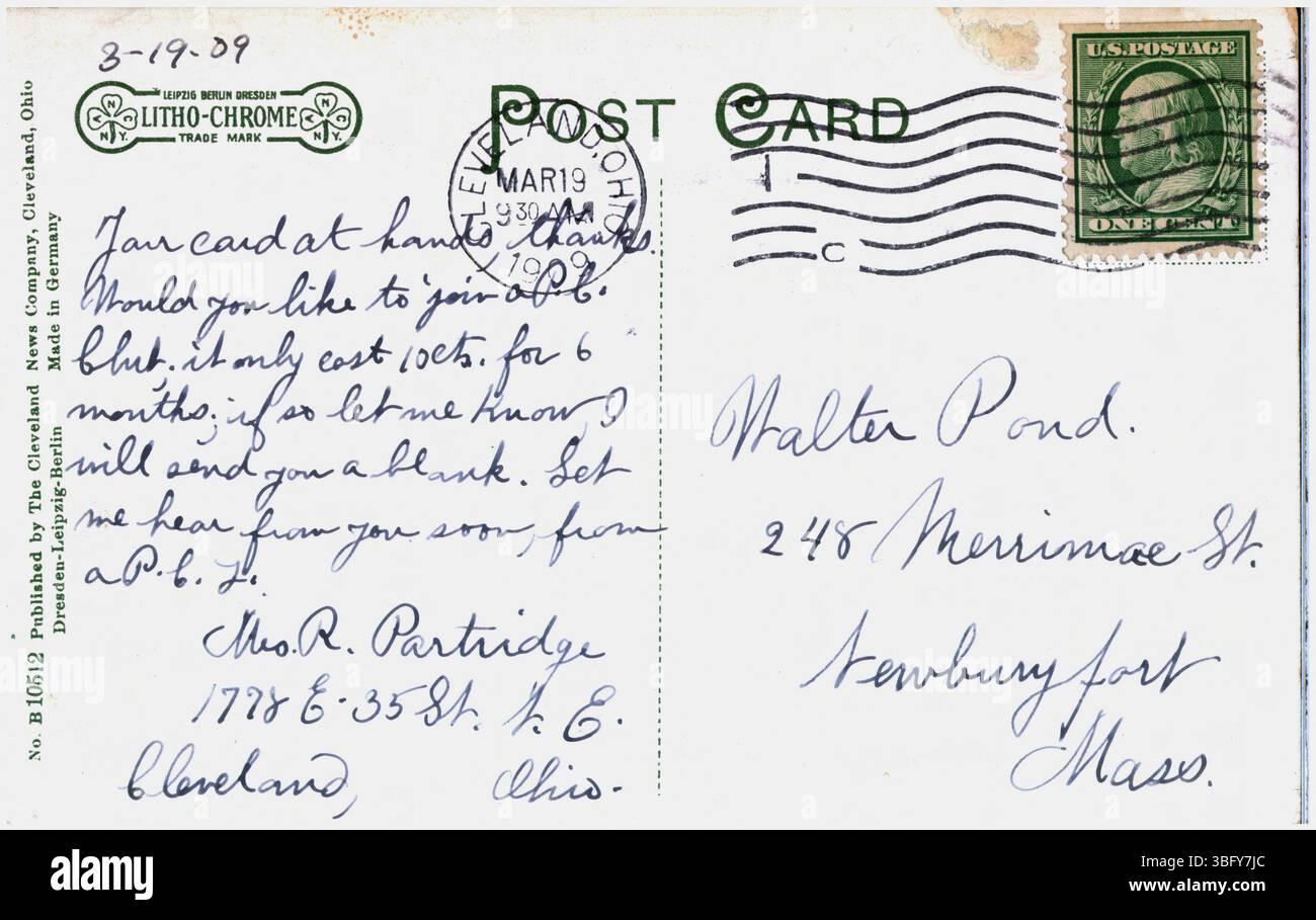 This 1909 image shows the General Moses Cleveland Monument in Public ...