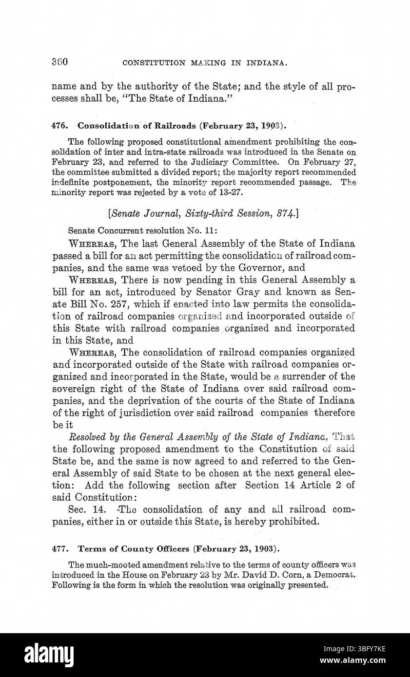 Volume 2 of 'Constitution Making in Indiana' (1975) examines the legal ...