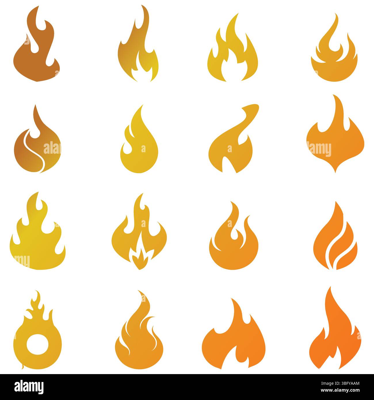 fire icons set Stock Vector Image & Art - Alamy