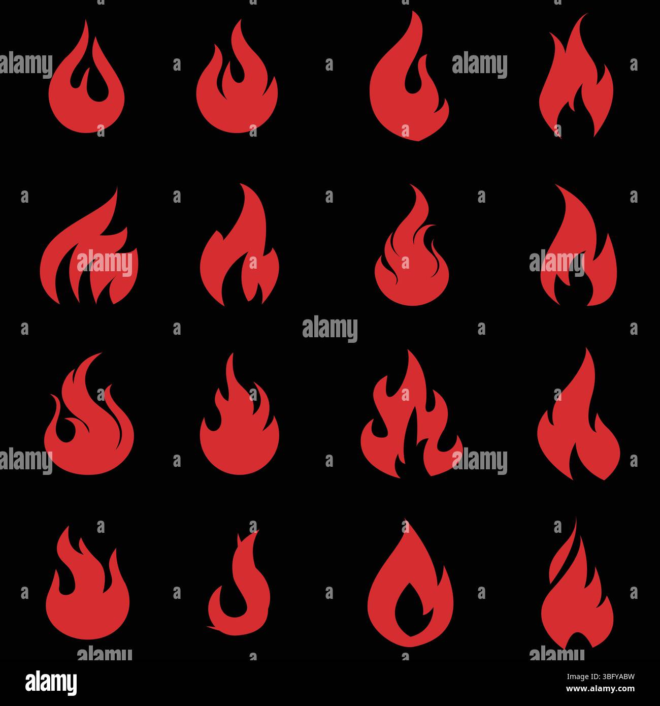 fire icons set Stock Vector Image & Art - Alamy