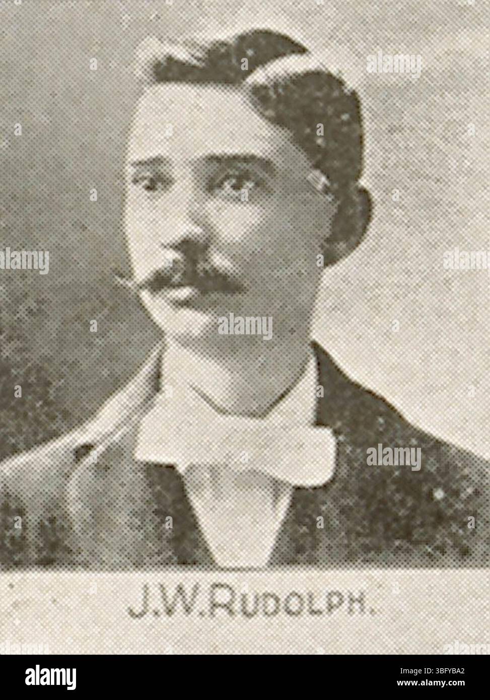 A portrait of John W. Rudolph (1870–1901), a printer at the Evening ...