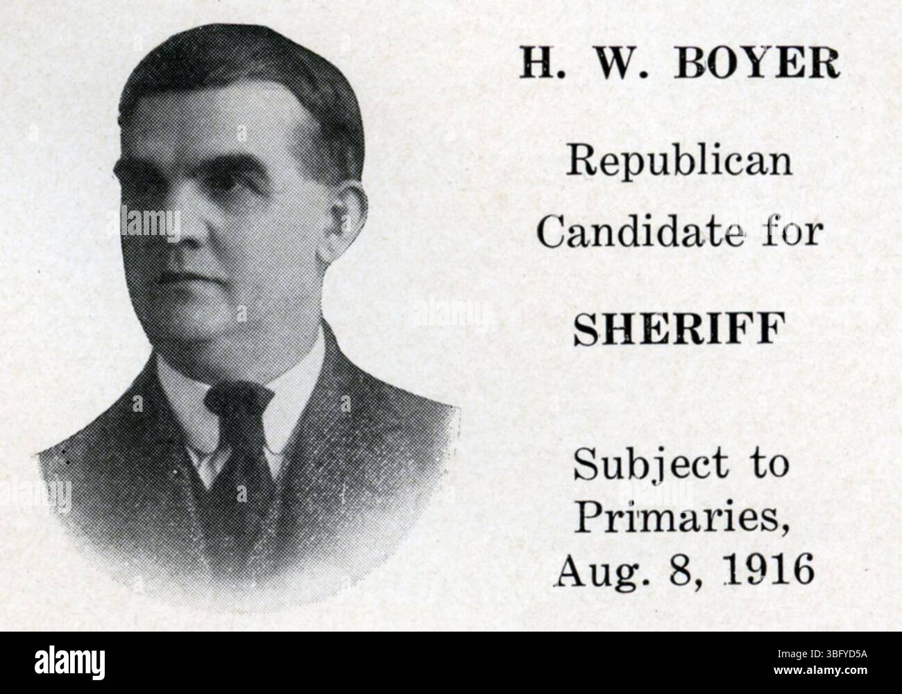 Henry W. Boyer was a Republican candidate for Franklin County Sheriff ...