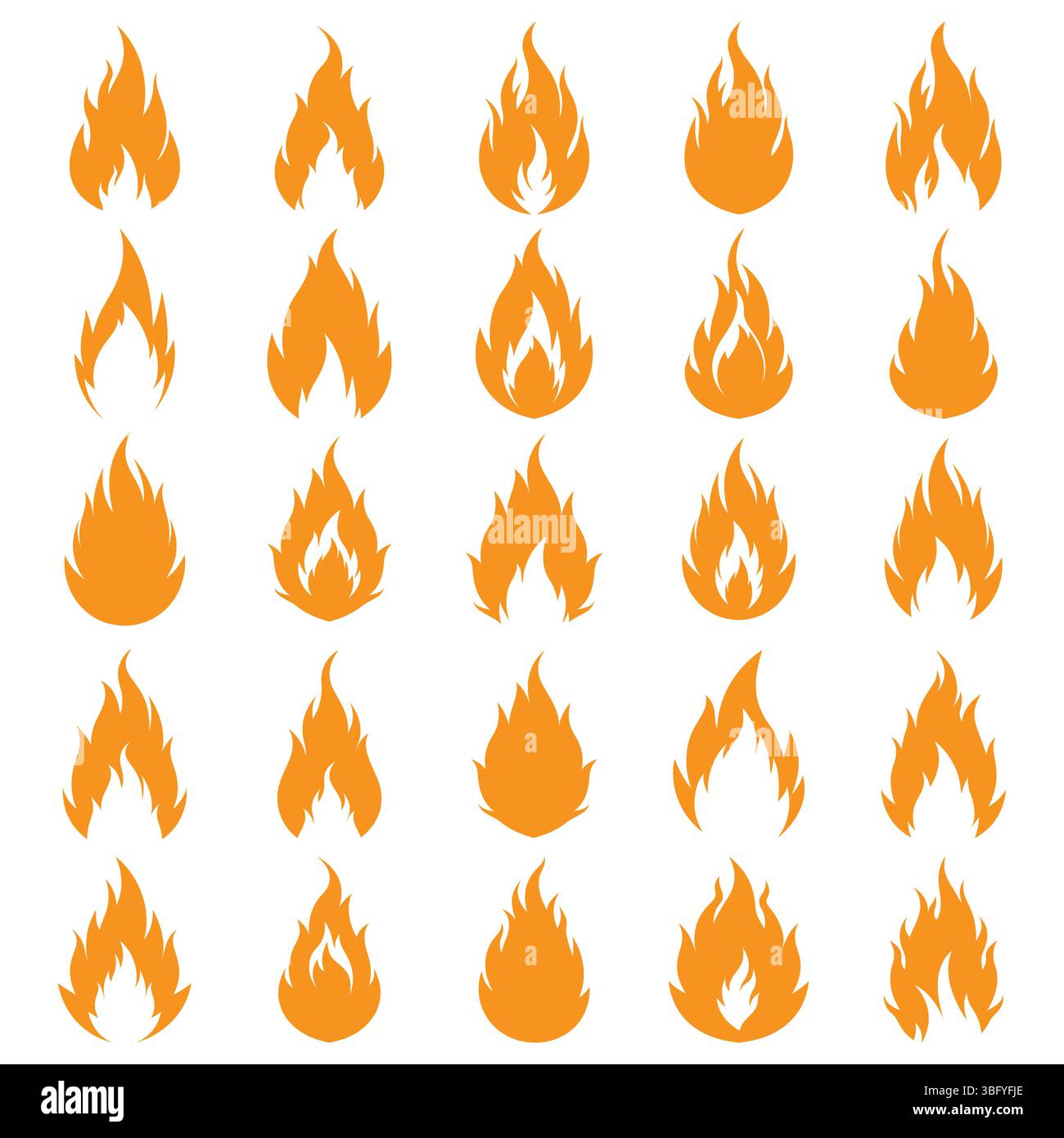 silhouette of fire icons set Stock Vector Image & Art - Alamy