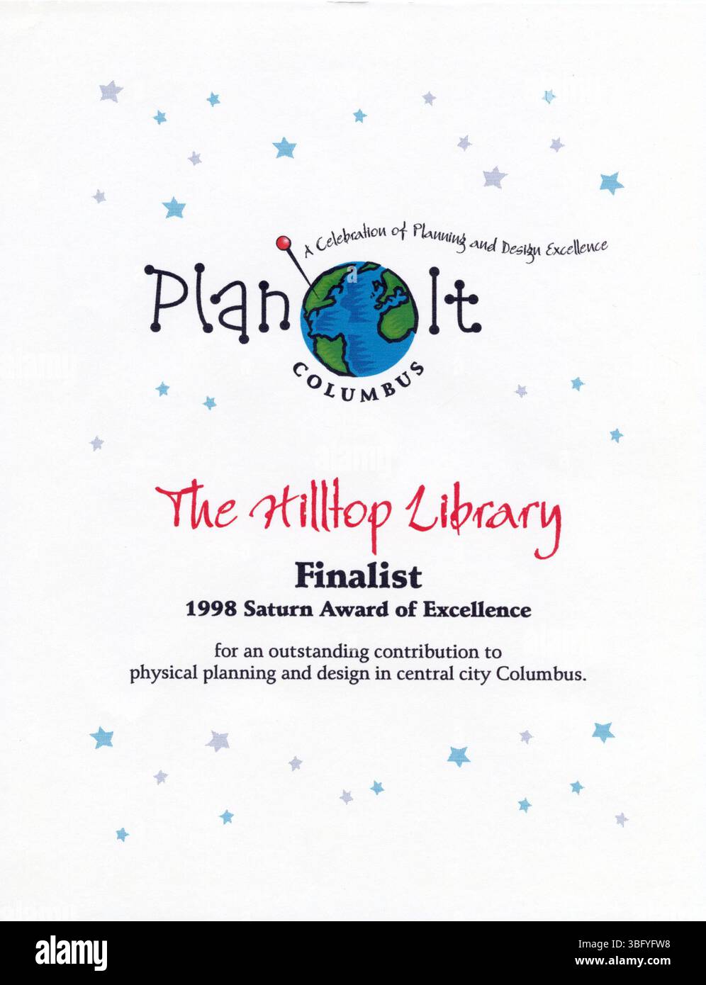 In 1998, Hilltop Library was a finalist for the Saturn Award of ...