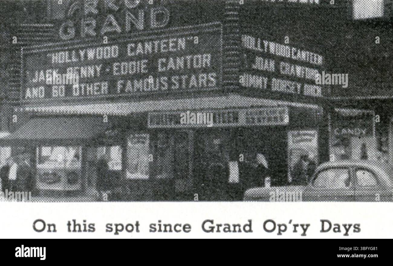 In 1945, the RKO Grand Theater's marquee featured the movie 'Hollywood ...