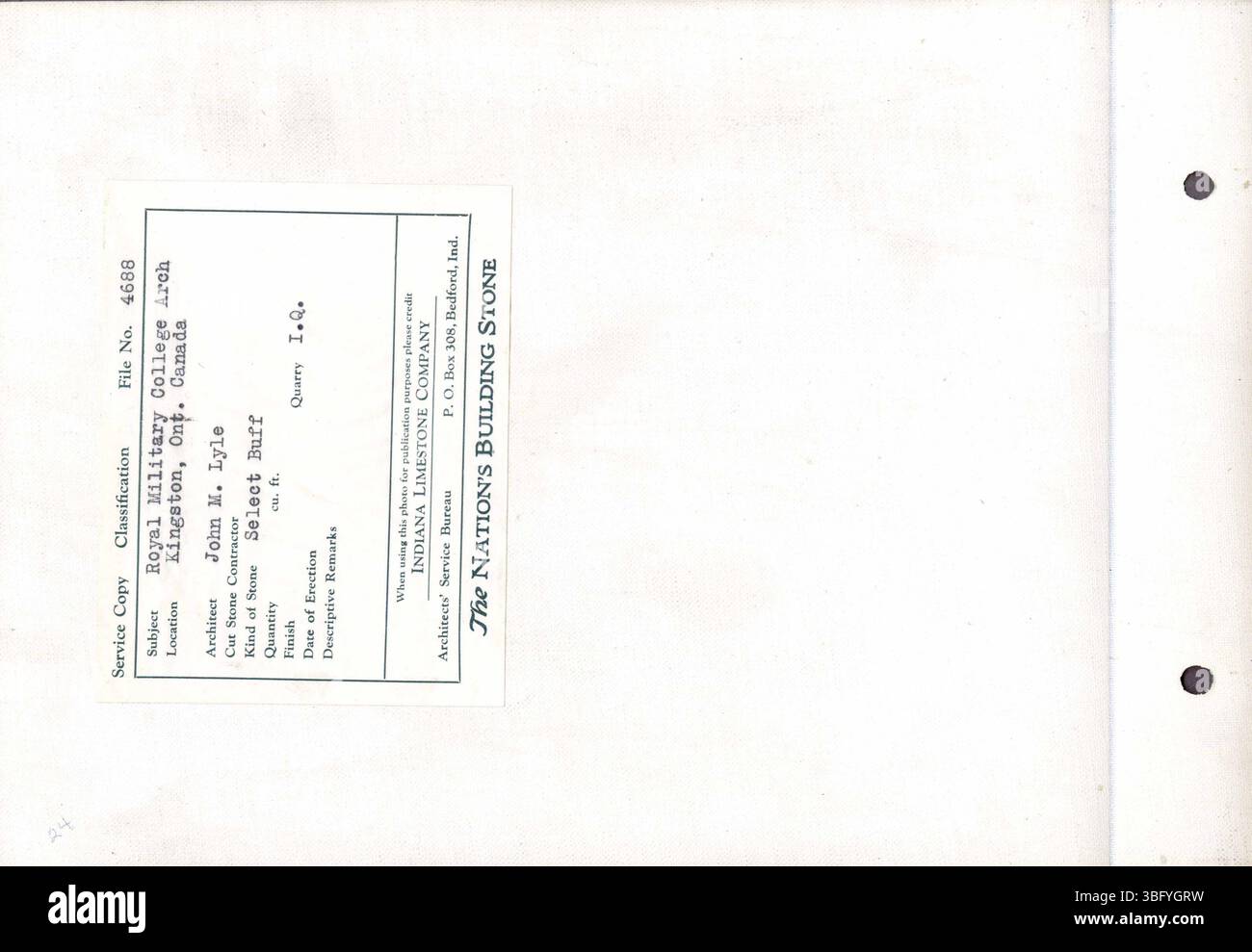 This page from the 1924 binder 'Indiana Limestone: The Nation's ...