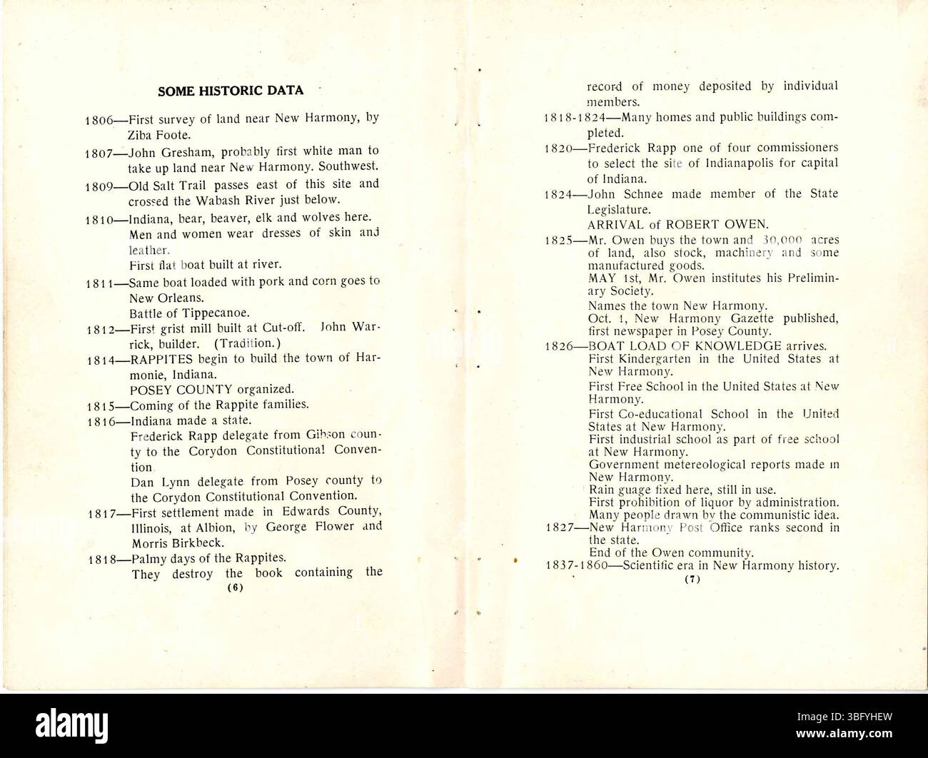 This 1923 guide to Historic New Harmony by Nora C. Fretageot provides a ...
