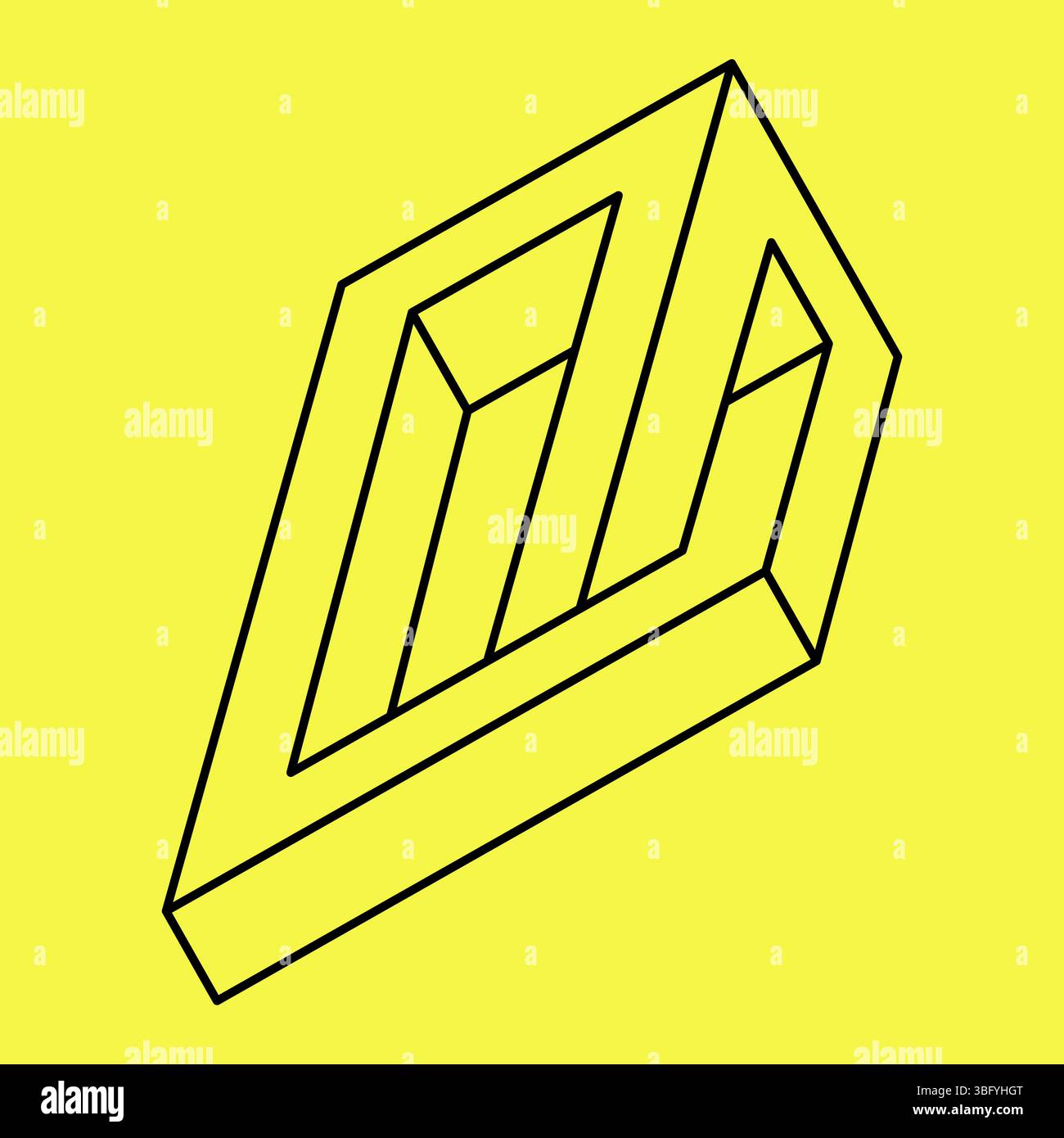 Optical illusion, geometric figure. Vector illustration Stock Vector ...
