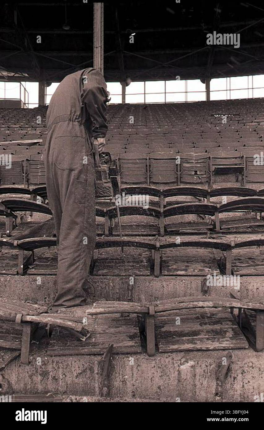 This 1976 photograph shows the early stages of renovation at Jet ...