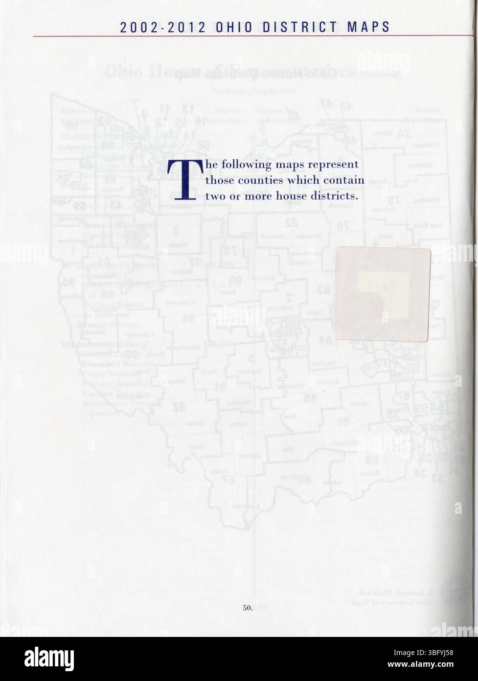 The document shows Ohio's district maps for the congressional, legislative, Ohio Court of ...