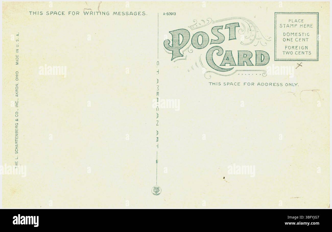 This early 20th-century color postcard depicts a view looking north ...
