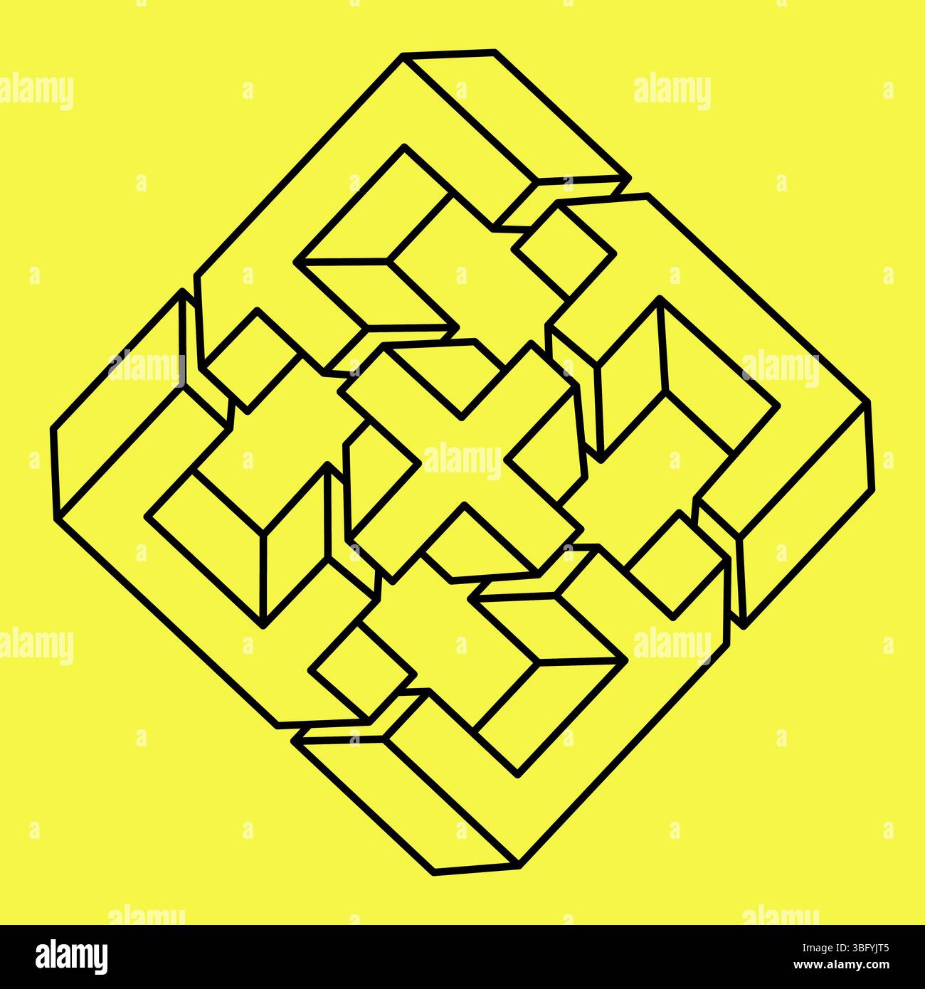 Optical illusion figure geometry Stock Vector Images - Alamy