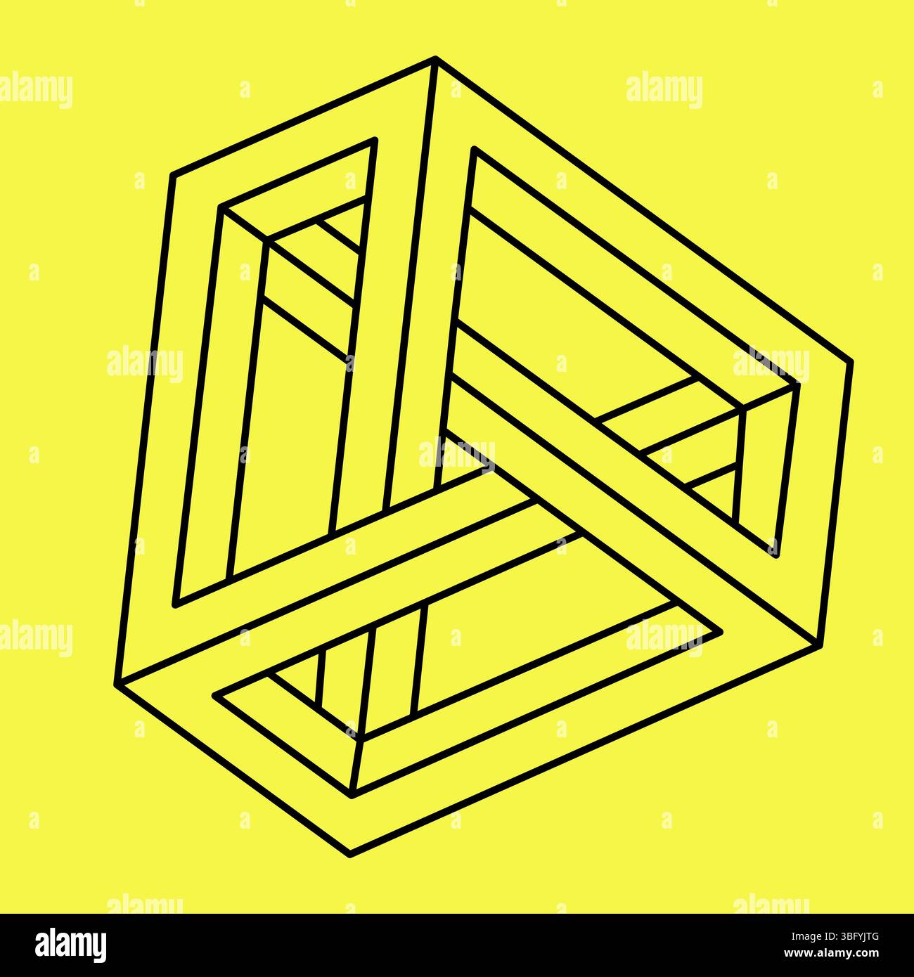 Graphic impossible shape. Optical illusion. Sacred geometry. Op art Stock Vector Image & Art - Alamy