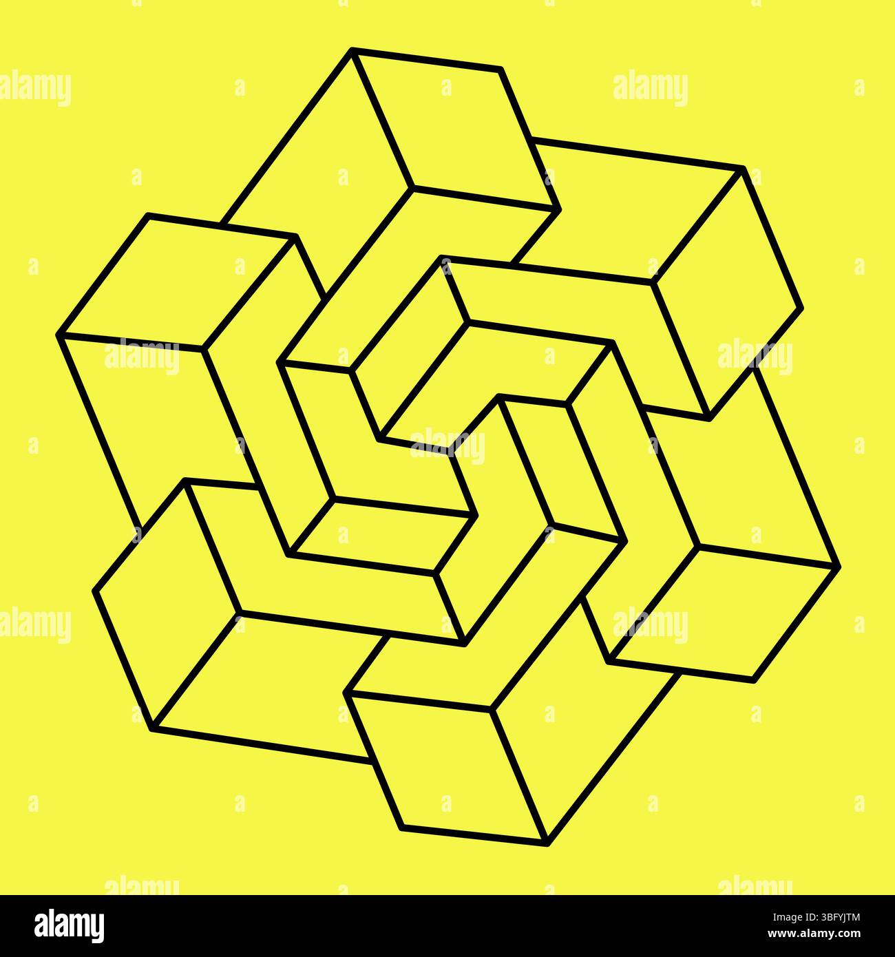 Optical illusion figure geometry Stock Vector Images - Alamy