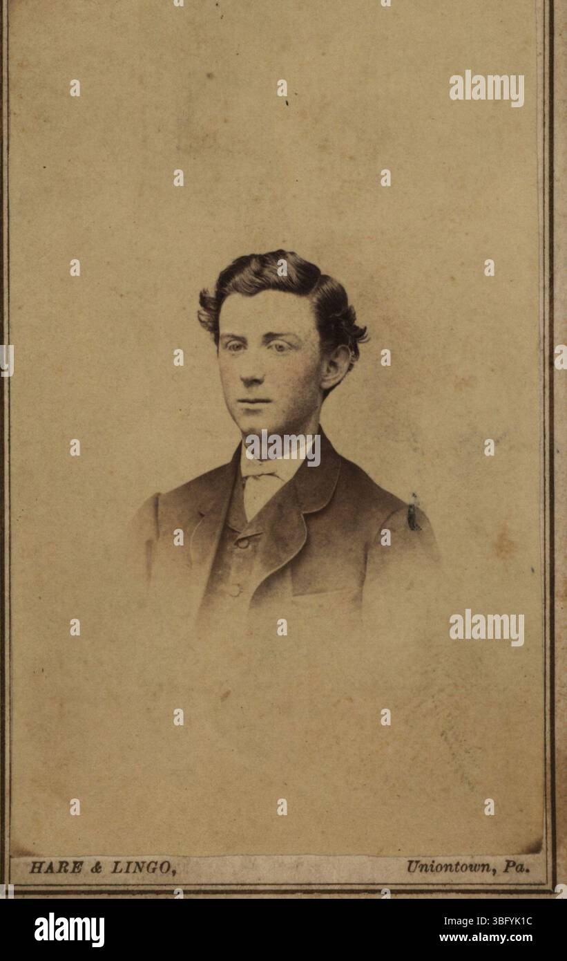 An unidentified young man in Victorian dress, from the Miller Family ...