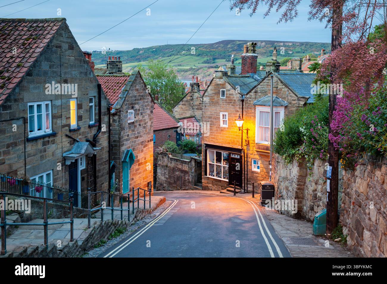 Dawn in Robin Hood's Bay, North Yorkshire, England Stock Photo - Alamy