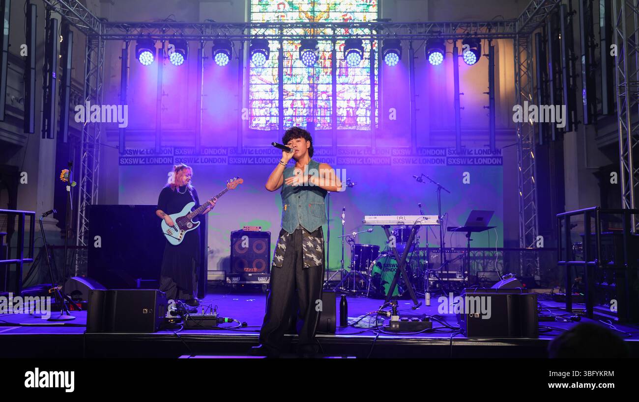 London, UK. Tuesday June 3rd, 2025. Justin Peng performs at Shoreditch ...