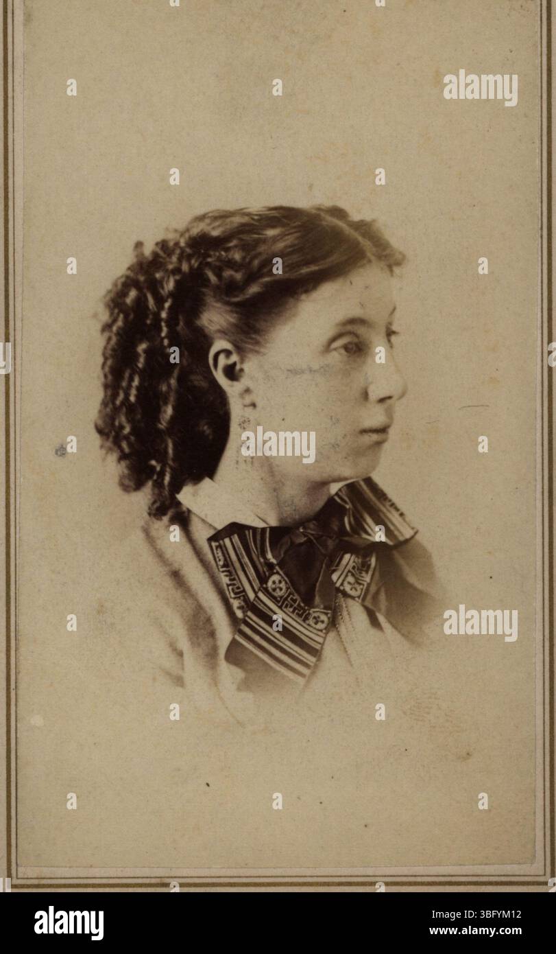 A portrait of Margaret T. (Miller) McCarty (1848-1913), daughter of ...