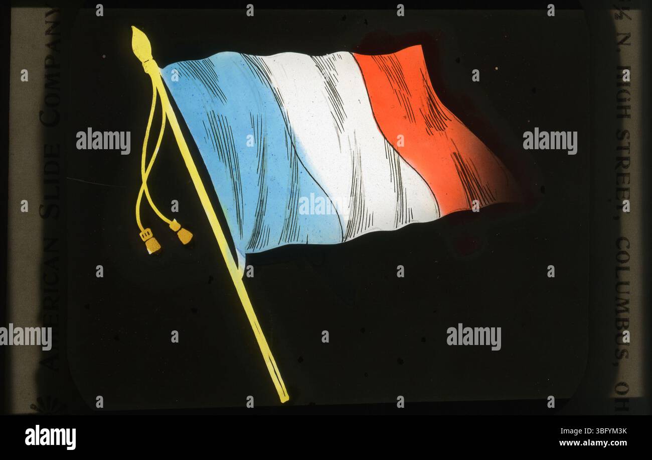 A drawing of the French flag from the Arrases' 1913 European tour ...