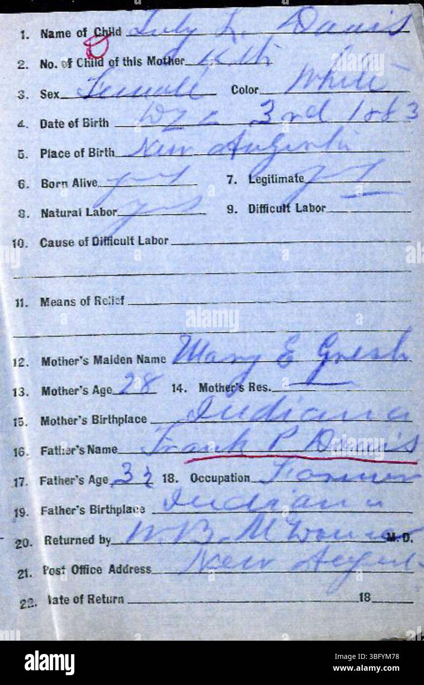 Birth return processing hi-res stock photography and images - Alamy