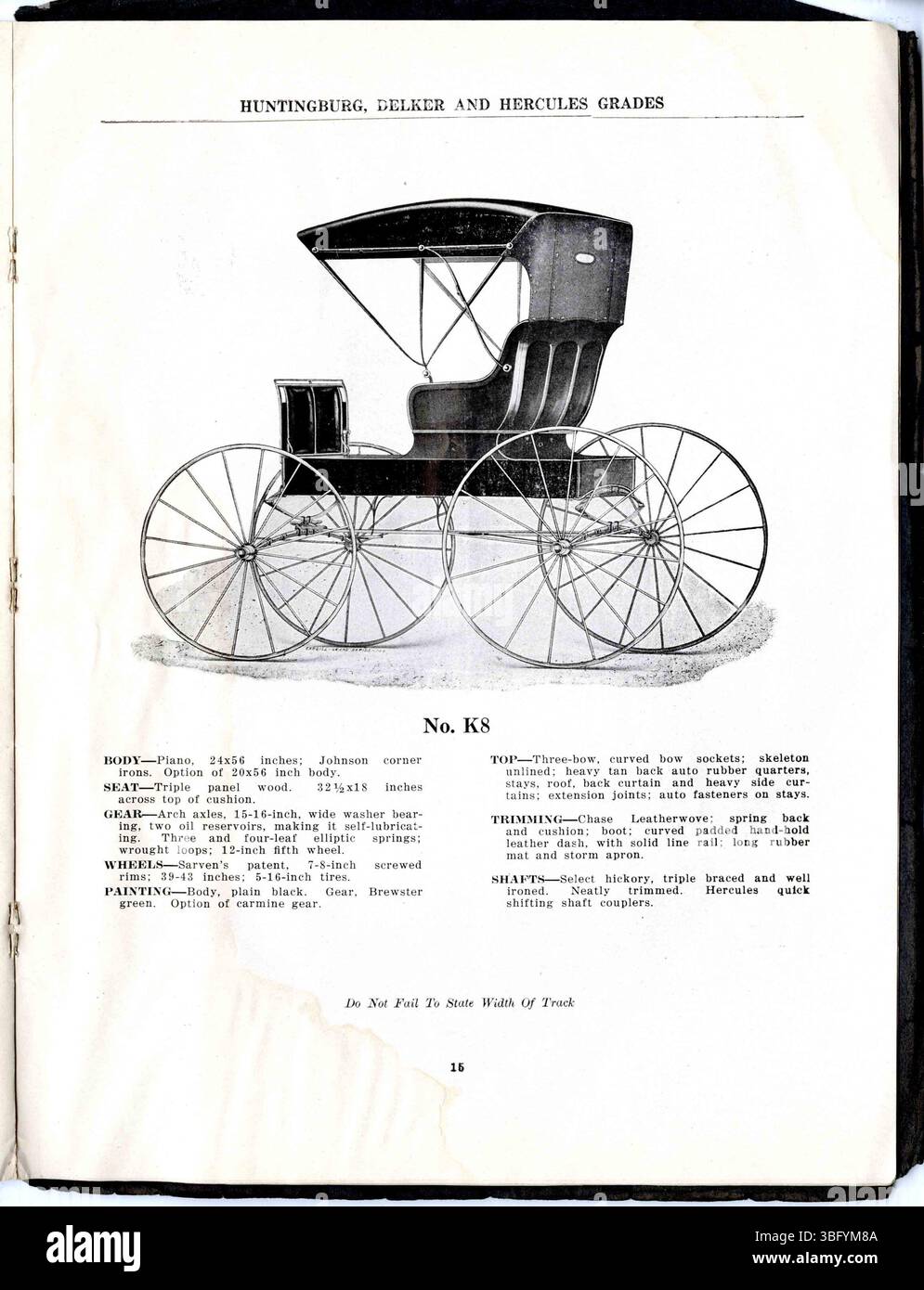 Catalogue no. 40 from Huntingburg Wagon Works, circa 1910, presents the ...