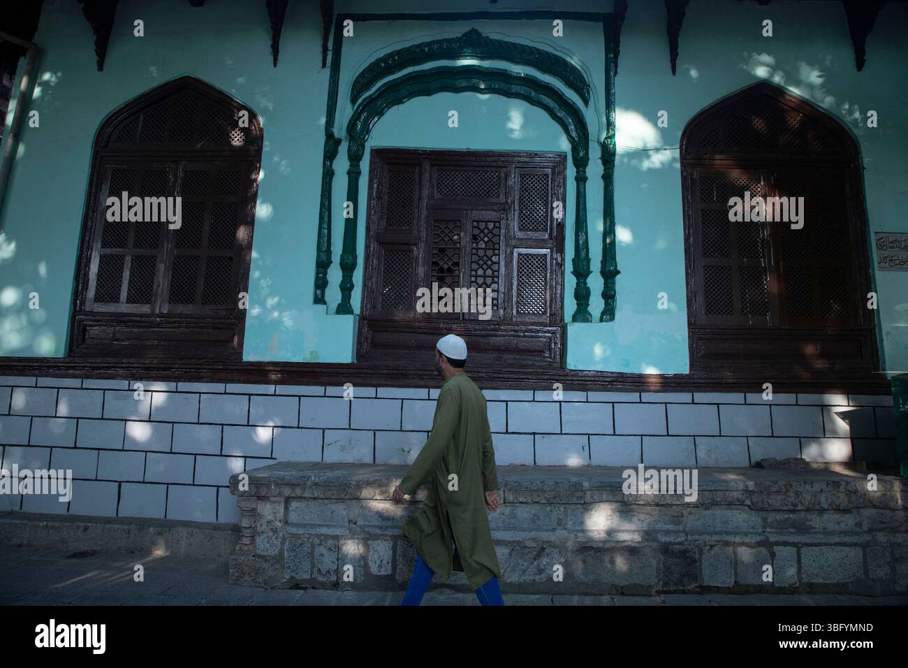 June 3, 2025, Srinagar, Jammu And Kashmir, India: A man walks in the ...