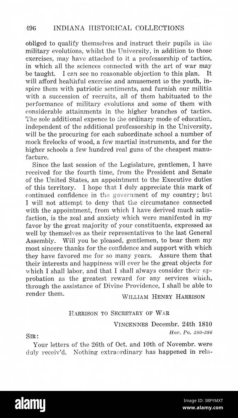 Harrisons gubernatorial period Cut Out Stock Images & Pictures - Alamy