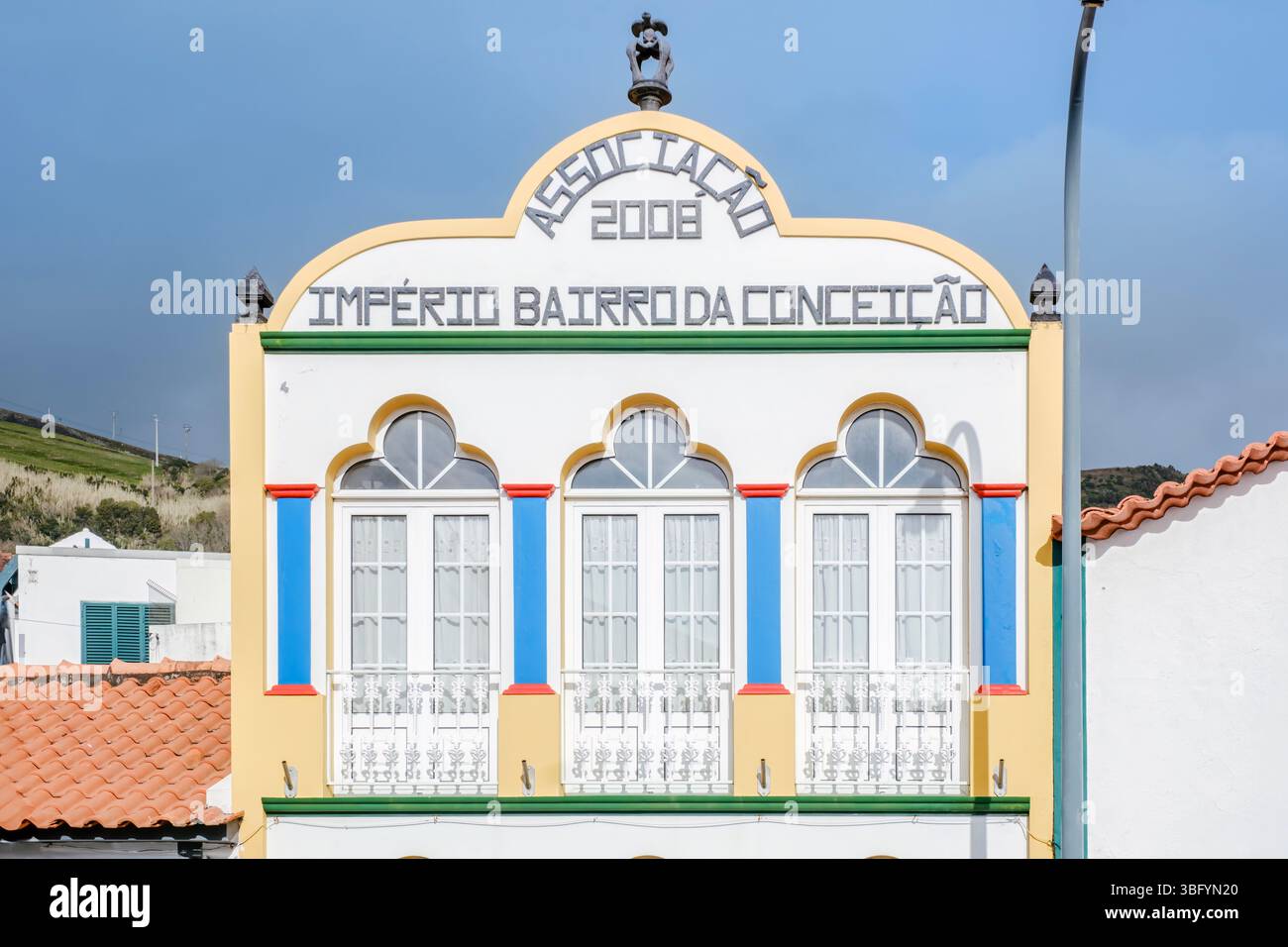 Historic Imperio Bairro da Conceicao Building Facade in Velas, Sao ...
