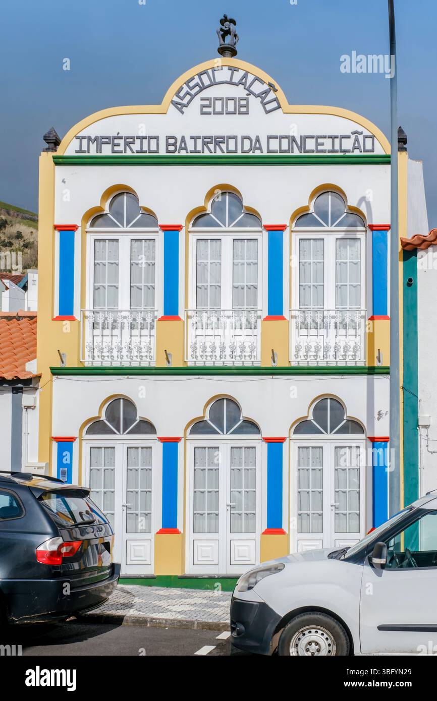 Historic Imperio Bairro da Conceicao Building Facade in Velas, Sao ...