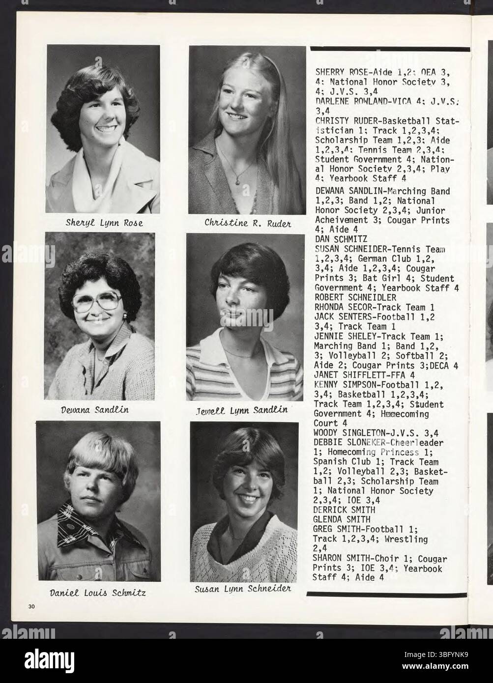 This page from the 1980 Edgewood High School yearbook showcases class ...