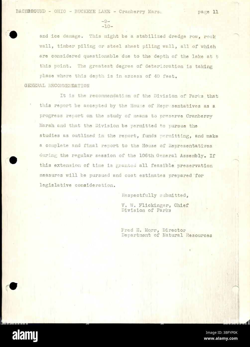This manuscript provides a historical overview of Buckeye Lake and the ...