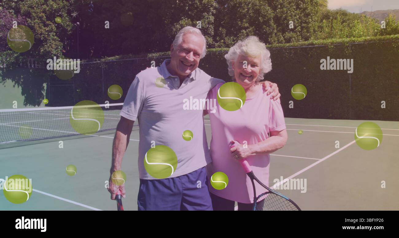 Tennis ball falling on court hi-res stock photography and images - Alamy