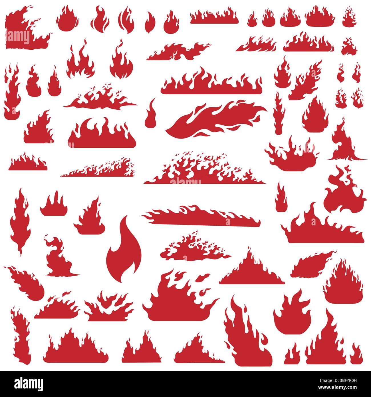 silhouette of fire icons Stock Vector Image & Art - Alamy