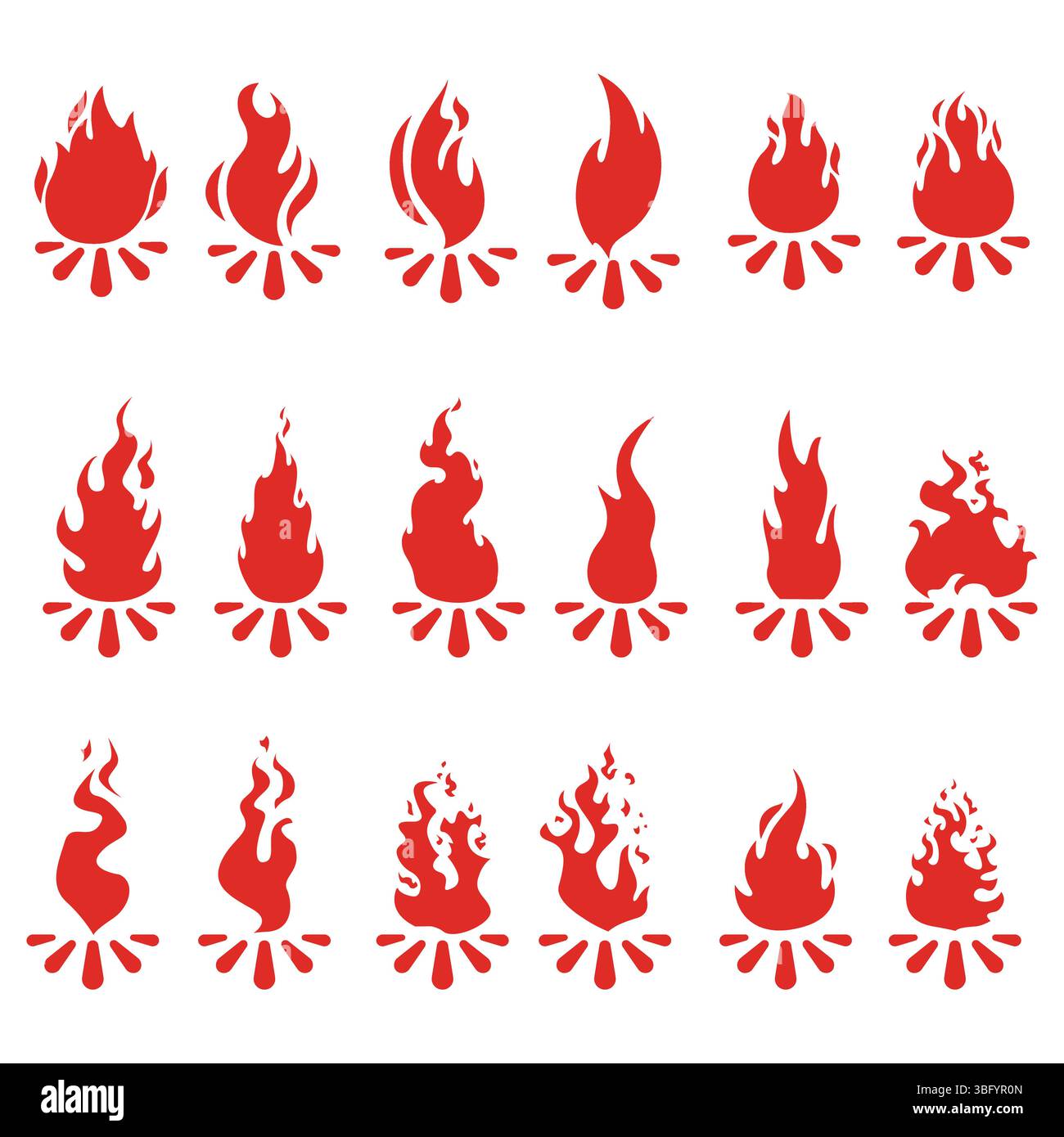 Fire conflagration glow Stock Vector Images - Alamy