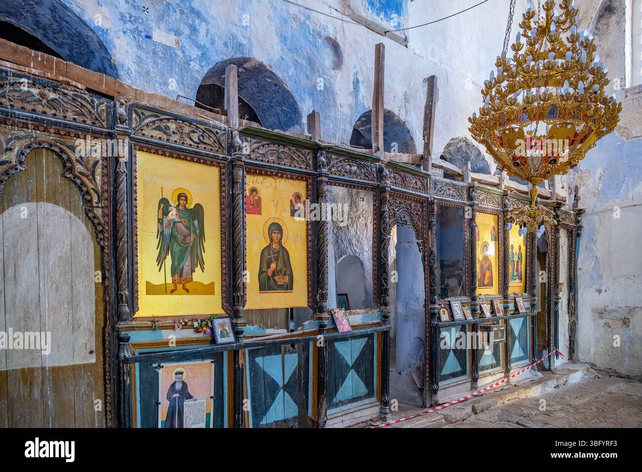 Icons in the Monastery of St Nicholas, Mesopotamos, Albania Stock Photo ...