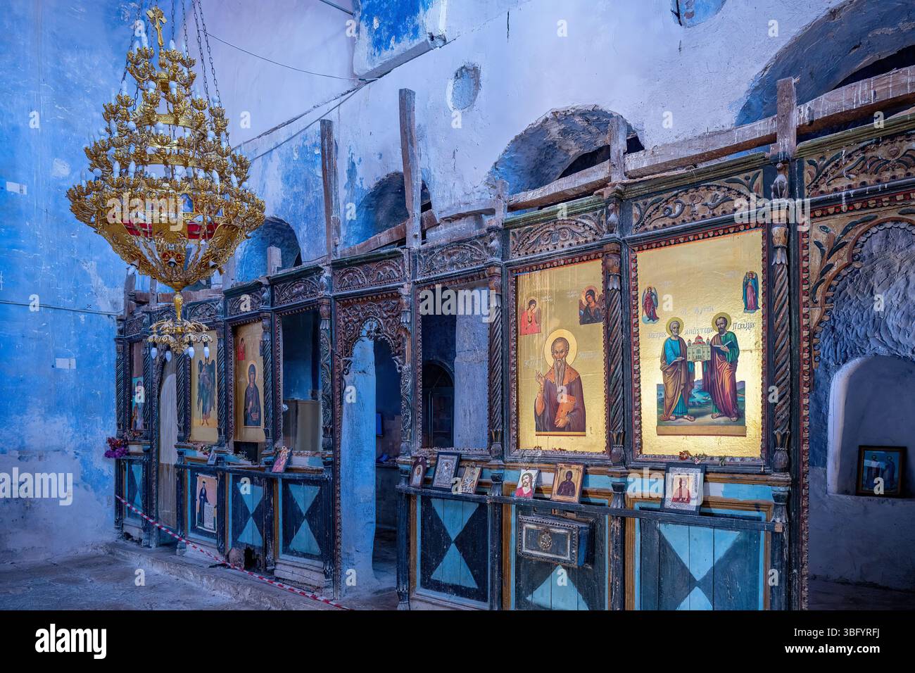 Icons in the Monastery of St Nicholas, Mesopotamos, Albania Stock Photo ...