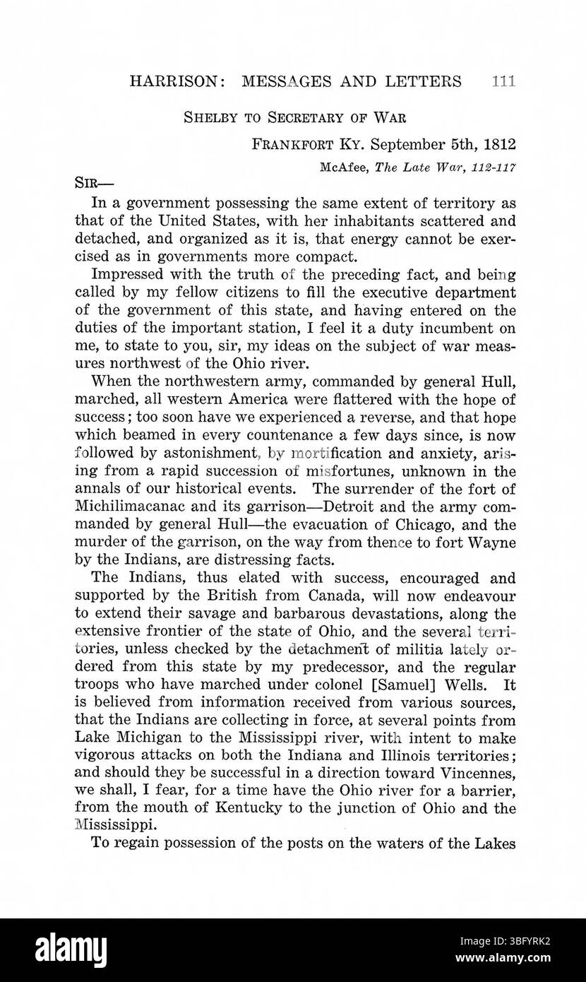 Volume from a 1922 edition containing messages and official correspondence of William Henry ...