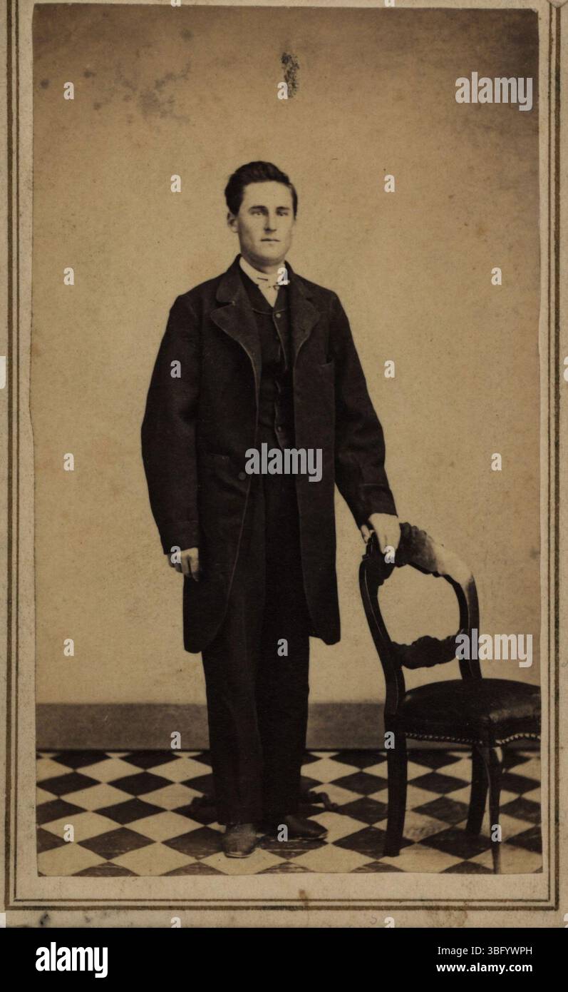 This 1864 photograph shows an unidentified man dressed in Victorian ...