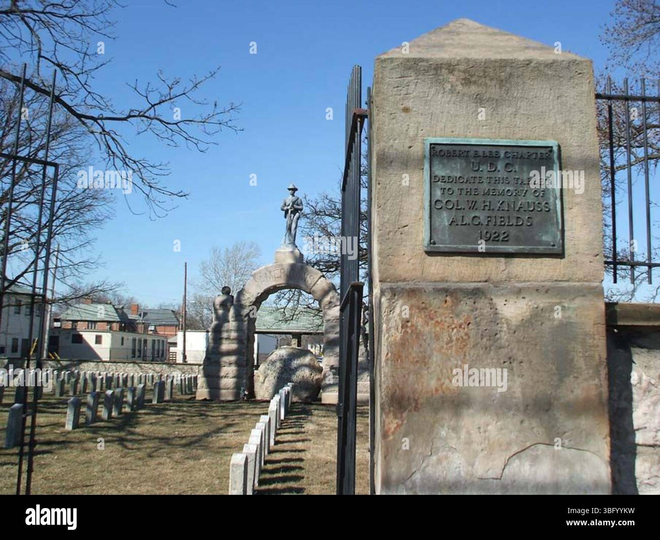 Camp Chase Cemetery, once a Union prison, is shown in this image. About ...