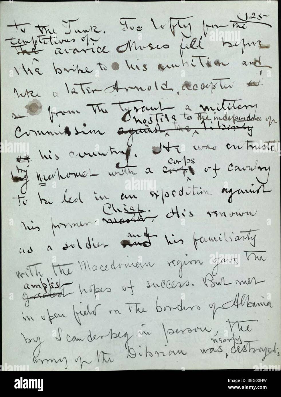 Another handwritten manuscript from 'Heroes of Defeat' by William ...