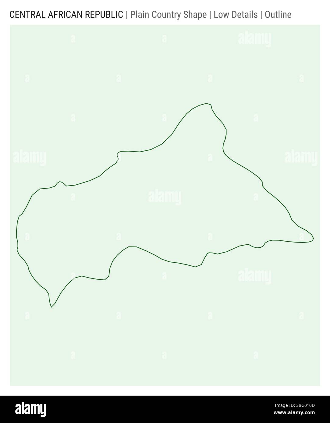 CAR plain country map. Low Details. Outline style. Shape of CAR. Vector ...