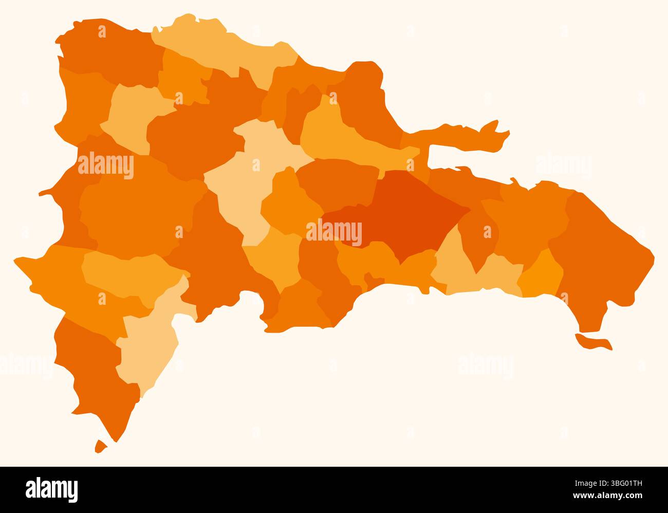 Dominican republic regions map hi-res stock photography and images - Alamy